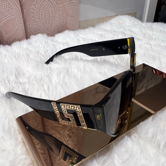 Grells | Accessories | Grells Black Sunglasses With Gold Detail | Poshmark